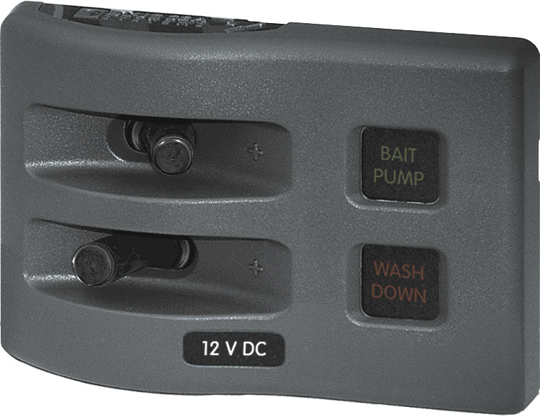 Blue Sea Panel Wd 12Vdc Fused 2Pos Gray - AMIT Retail