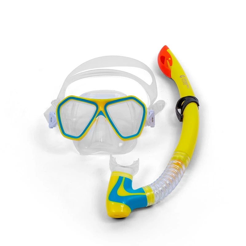 Dynamic Nord Snorkeling Set Junior Msj-20 Clear/Yellow-Blue - AMIT Retail