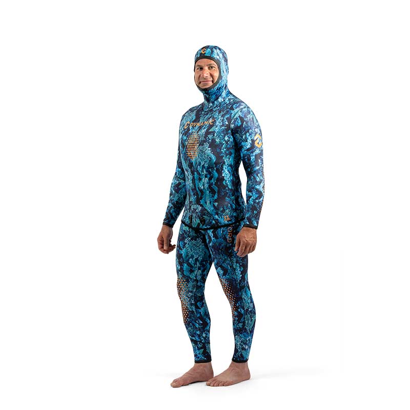 DynamicNord SFS-L2 FREE DIVE SUIT LYCRA HOODED JACKET + PANT CAMO/BLUE ...
