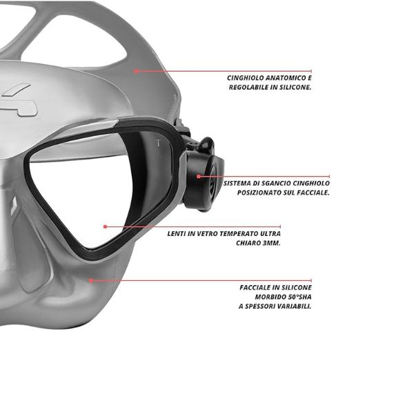 C4 CARBON FALCON SILVER MASK - PAPER BOX - AMIT Retail